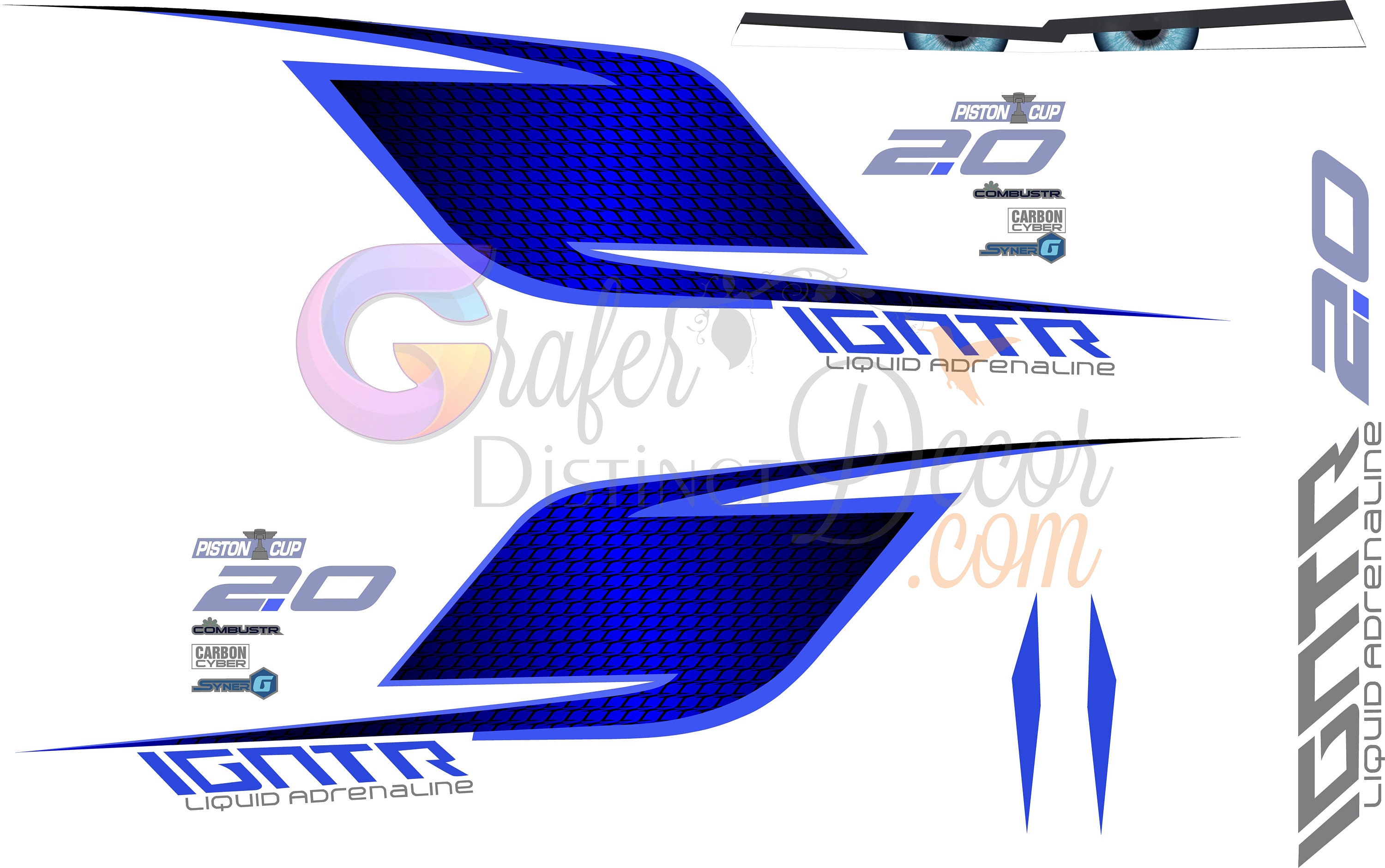 Wrap Vinyl Graphics Lightning Mcqueen Decals Jackson Storm - Etsy Canada