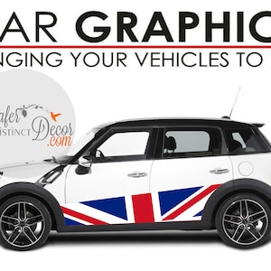 UK Flag Side Stripe Decals for Mini Cooper – Car Door Stickers - Etsy