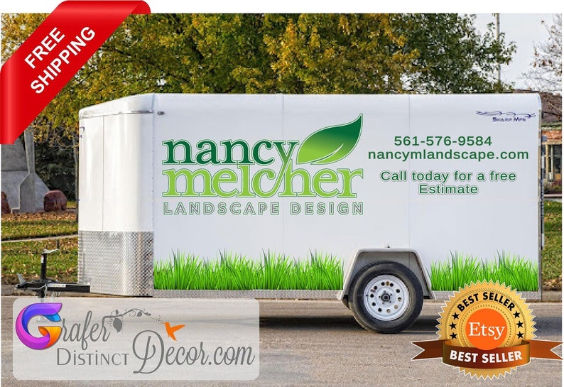 Custom Trailer Decals: Business Advertising Vinyl Lettering, 3M Vinyl ...