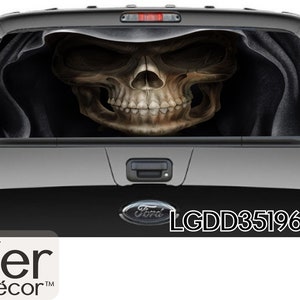 Skull Rear Window Decal: Perforated Vinyl Truck Graphic - Etsy