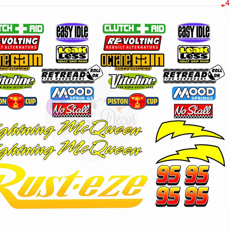 Stickers rayo mcqueen - Etsy España