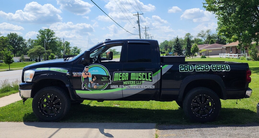 Vehicle Decals, Business Advertisement Partial Wrap, Commercial Wrap ...