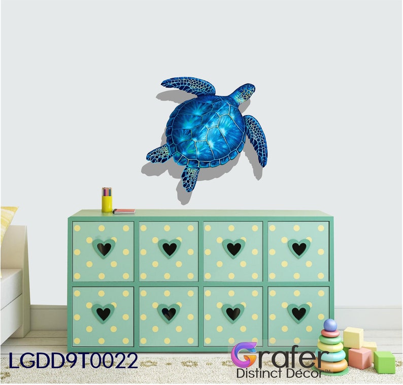 3D Sea Turtles Decal Vinyl Wall Art Decal Custom Stickers - Etsy