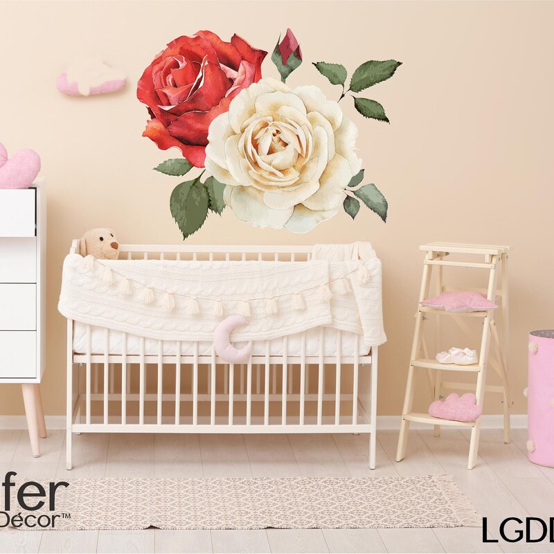 Rose Wall Decal - Etsy