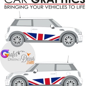 UK Flag Side Stripe Decals for Mini Cooper – Car Door Stickers - Etsy