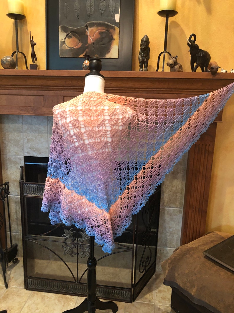 Multi Colored Shawl - Etsy Canada