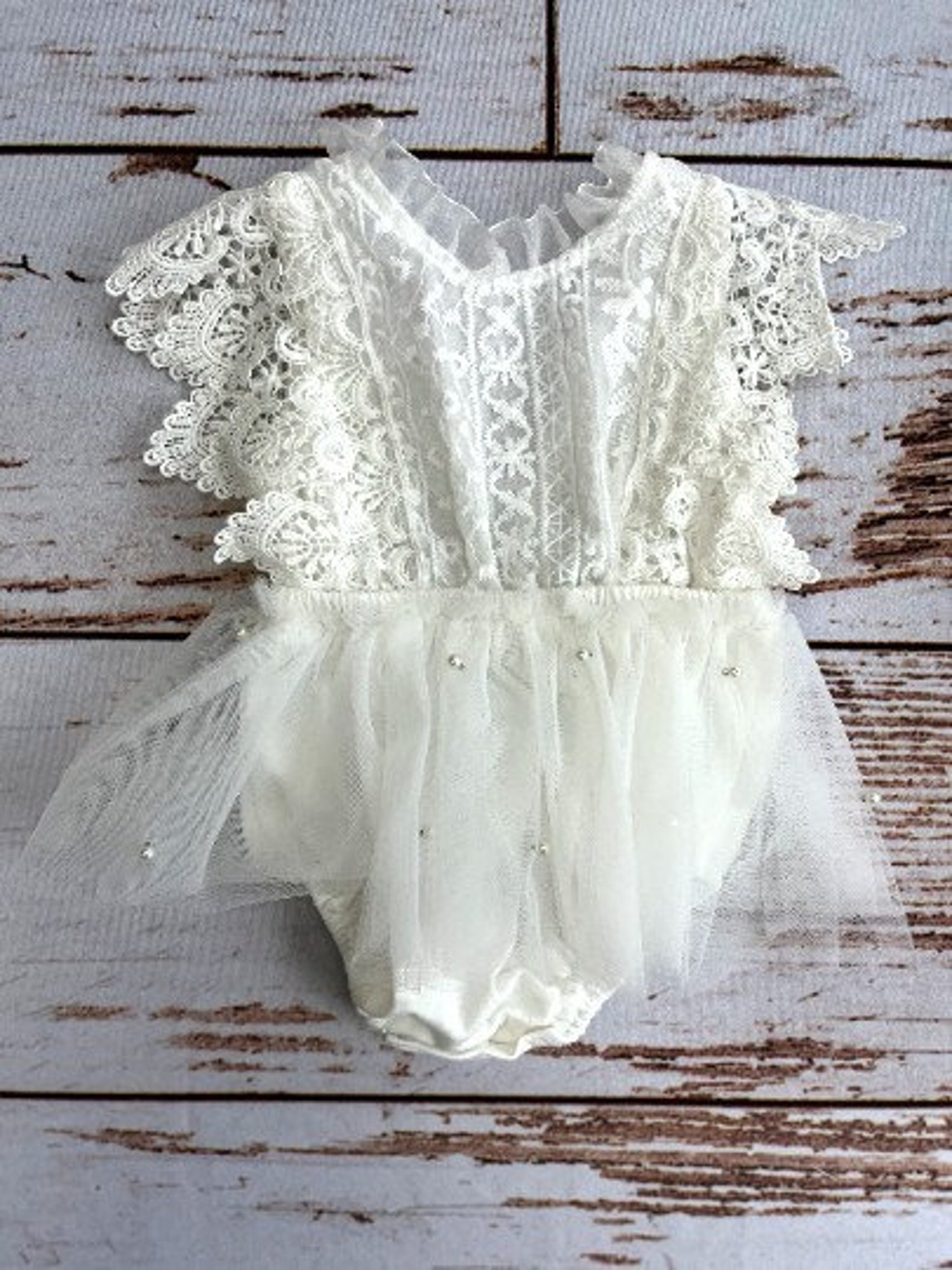 Baby Girl White Sleeveless V Back Romper Newborn Baby Girl | Etsy