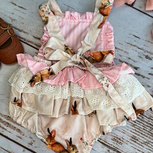 Easter Romper for Baby Girl | Baby Girl Bunny Outfit | Toddler Girl ...