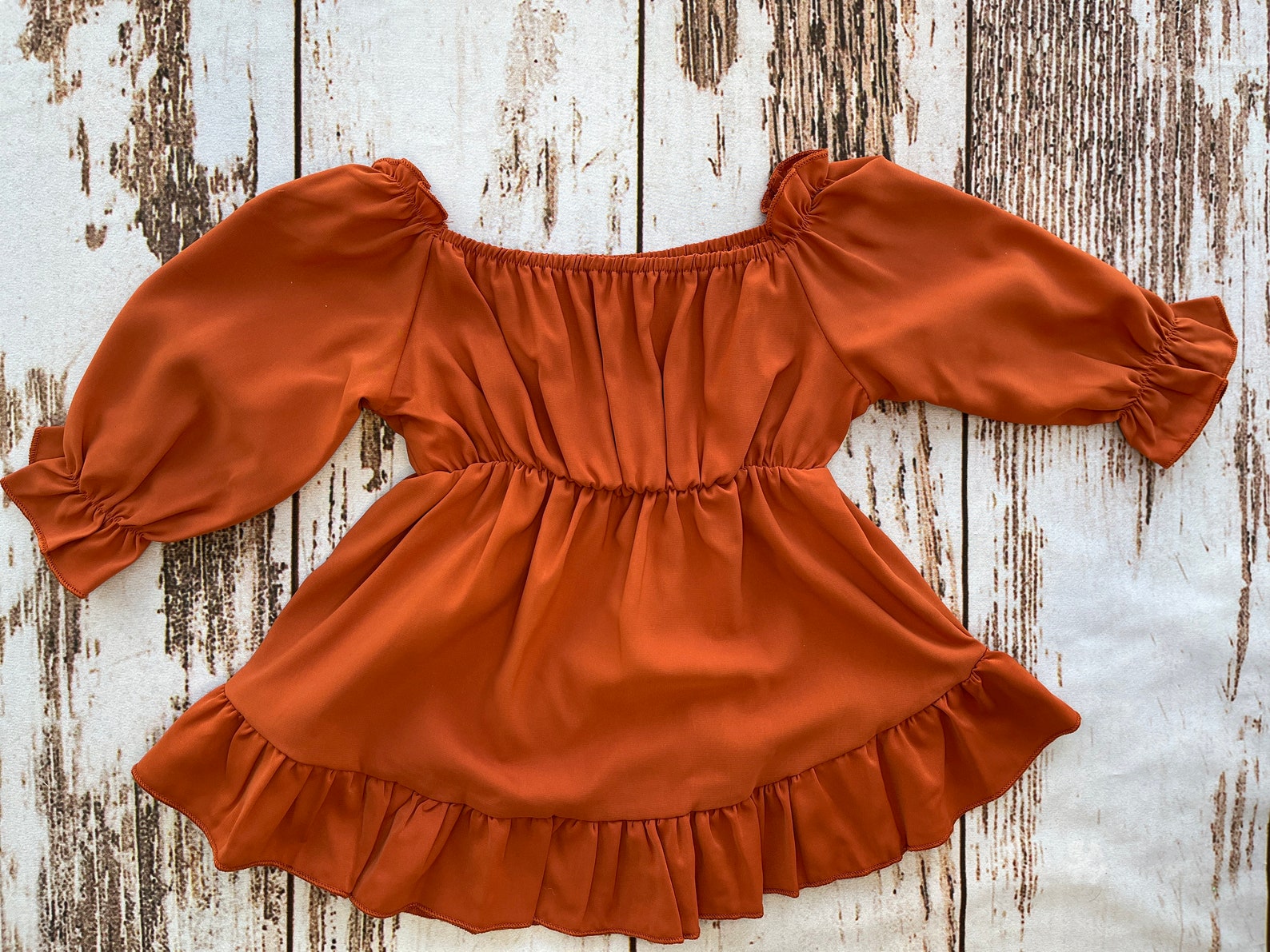 Baby Girl Boho Fall Brown Dress Autumn Fall Long Sleeve - Etsy