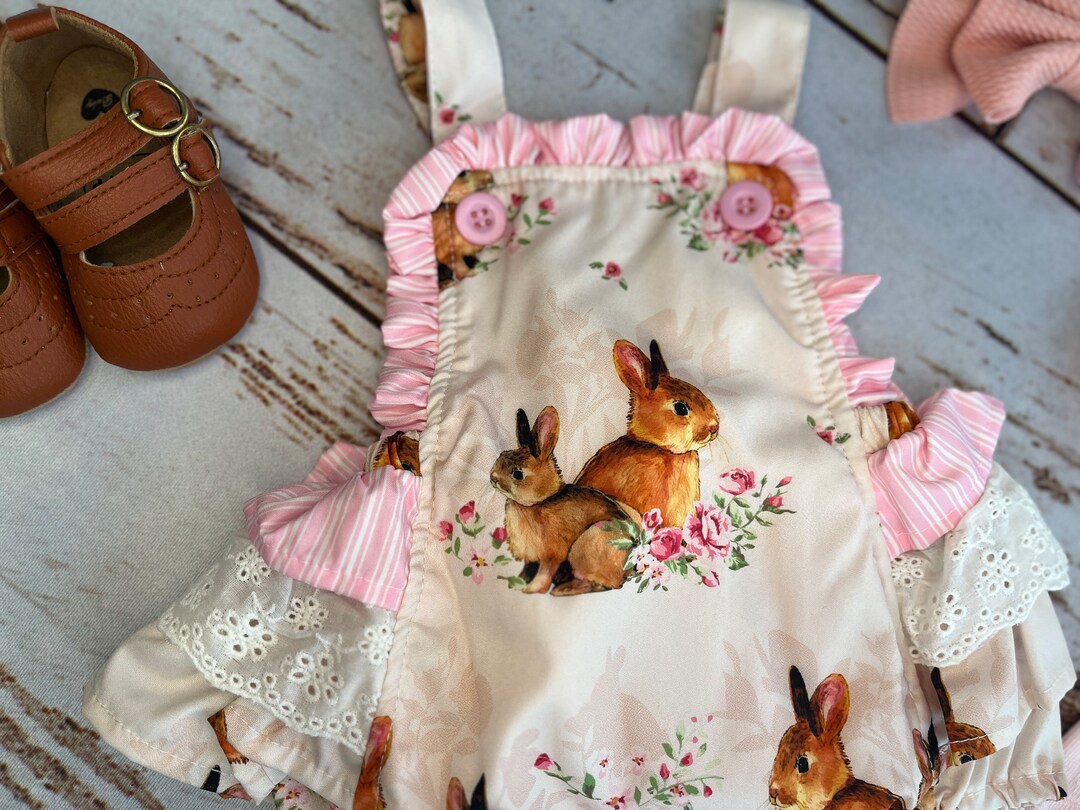 Easter Romper for Baby Girl | Baby Girl Bunny Outfit | Toddler Girl ...