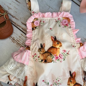 Easter Romper for Baby Girl | Baby Girl Bunny Outfit | Toddler Girl ...