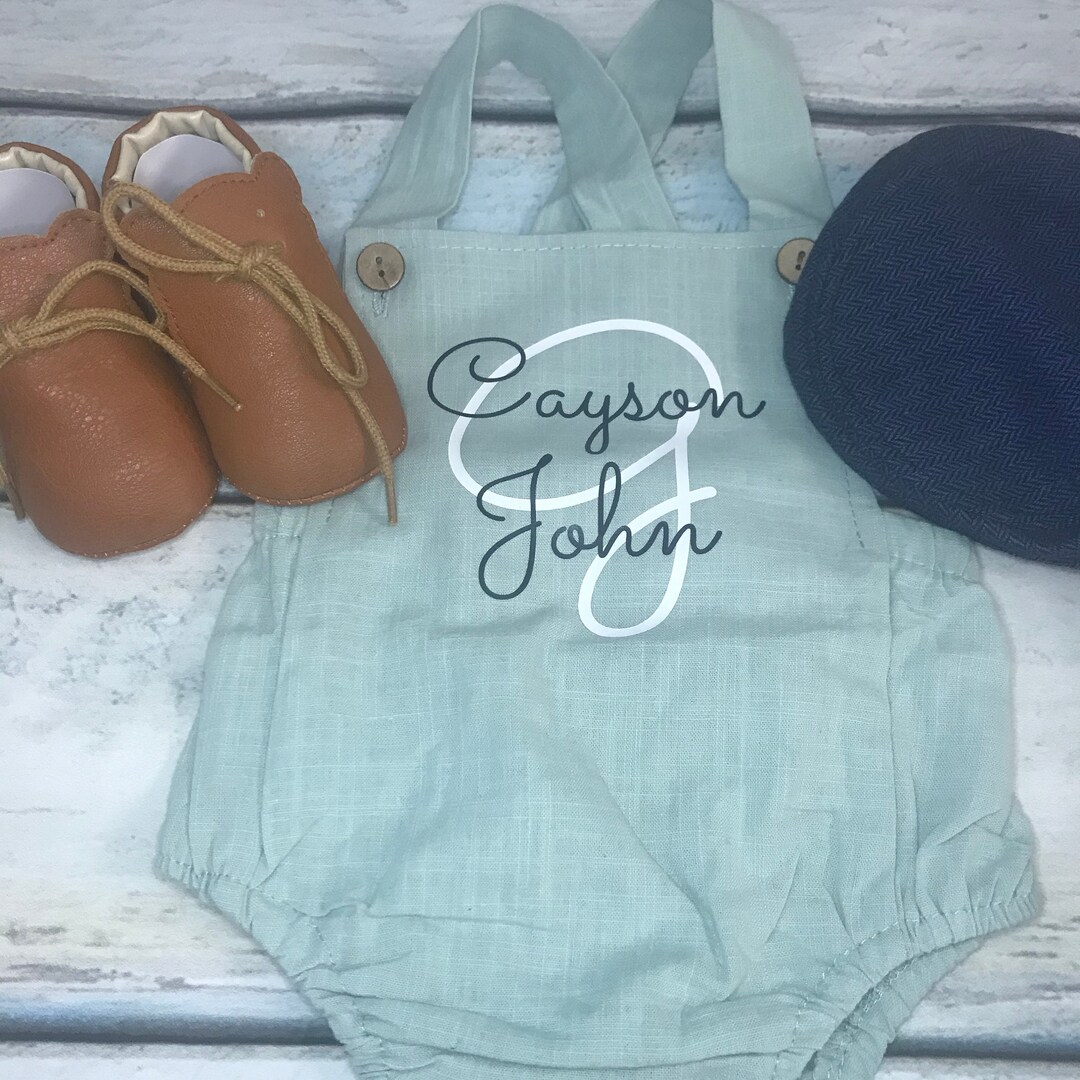 Baby Boy Romper Baby Boy Monogram Gifts Toddler Romper - Etsy