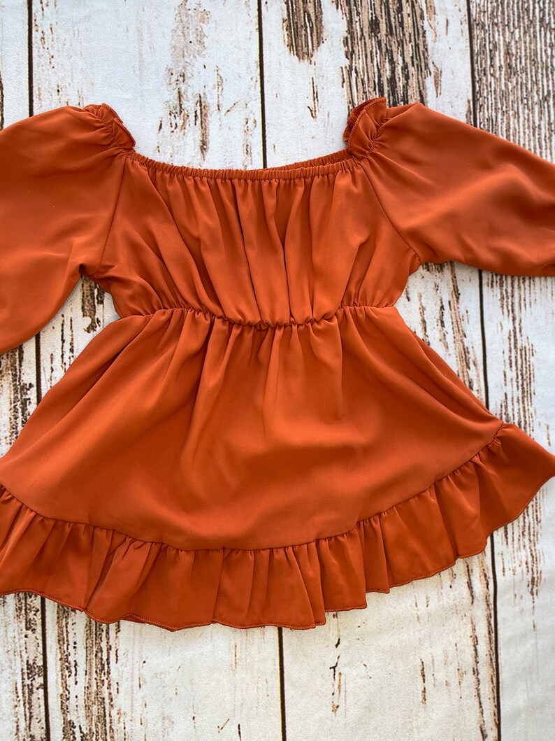Baby Girl Boho Fall Brown Dress Autumn Fall Long Sleeve - Etsy