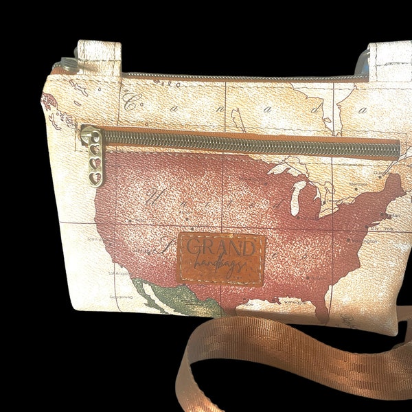 World Map Vinyl Bag - Etsy