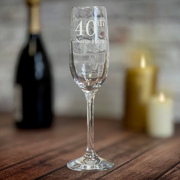 40th Birthday Glass - Etsy UK