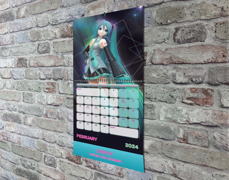 Hatsune Miku Personalised 2024 'ring Bound' Calendar 297mm X 297mm ...