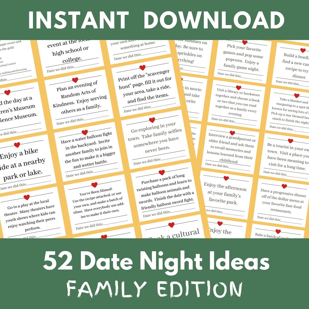52 Family Time Ideas - Perfect Family Gift for Any Occasion-be More ...