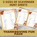 Digital Download Thanksgiving Activities, Trivia & Fun Facts, Scavenger ...