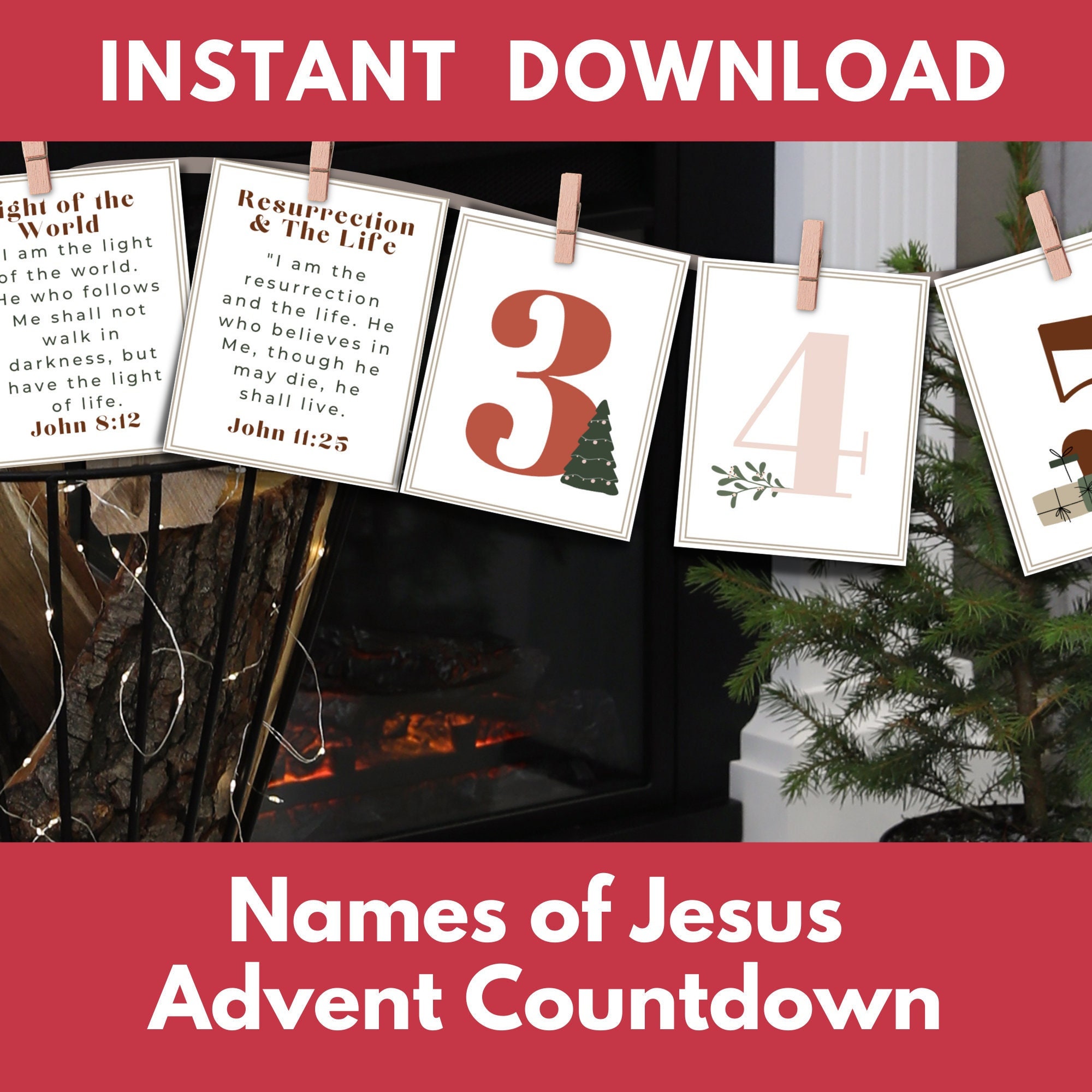 Names of Jesus Countdown to Christmas Advent PDF File, Instant Download ...