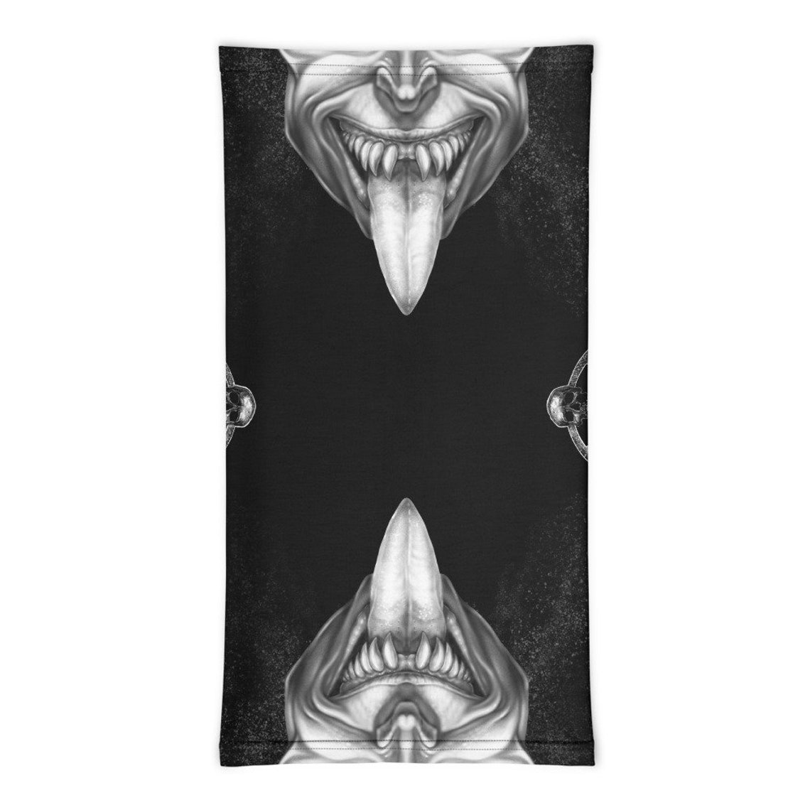 Krampus Sharp Teeth Tongue Creepy Face Mask Reusable Washable Neck ...