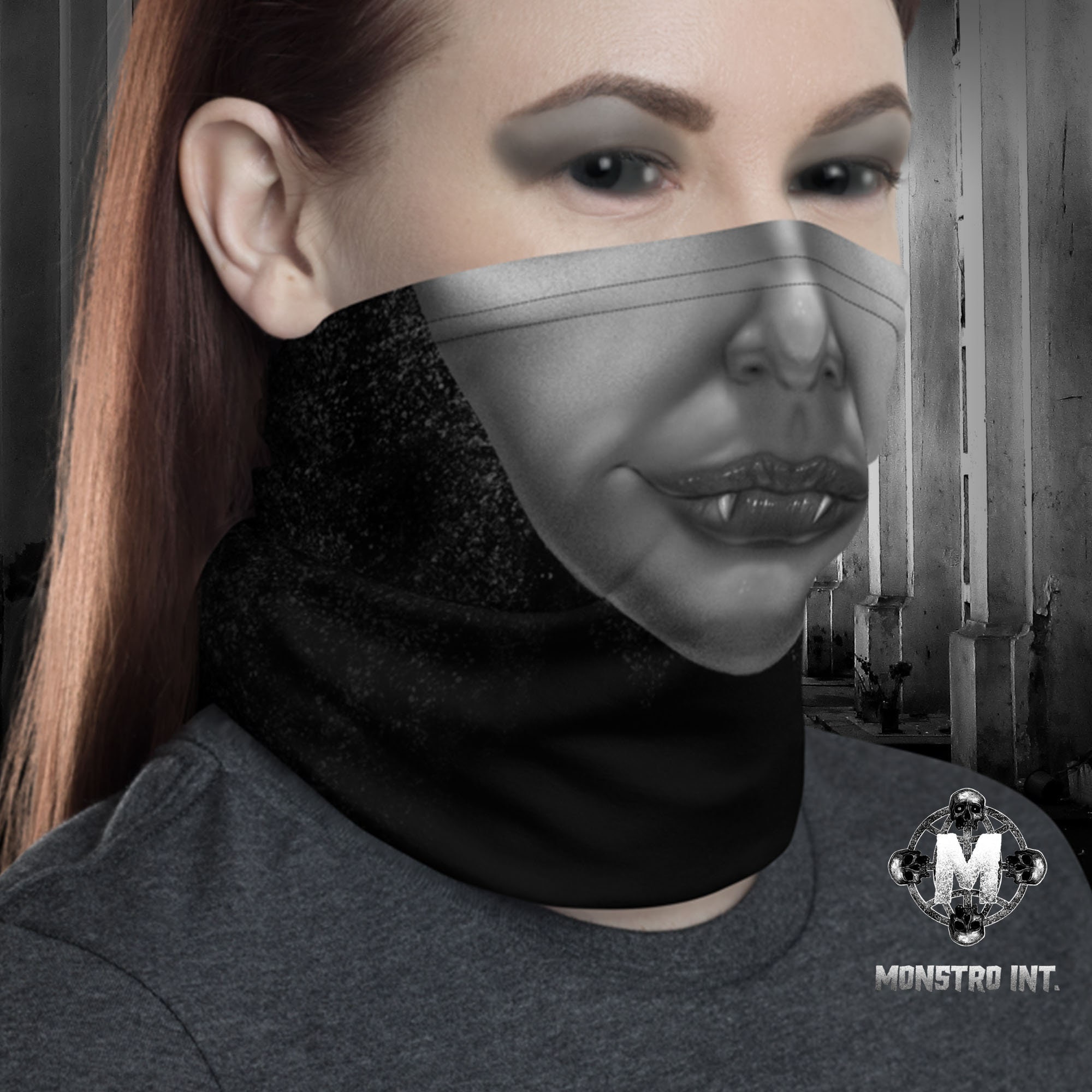Vampire Gothic Face Mask Reusable Washable Neck Gaiter - Etsy