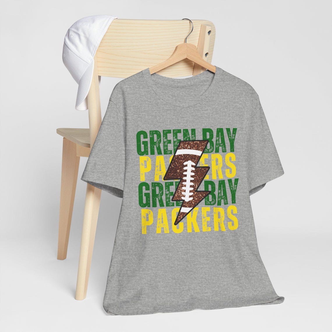 Green Bay Packers Lightning Bolt T-shirt Football Fan Graphic Tee Game ...