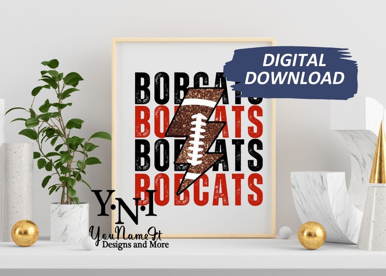 Bobcat Football. PNG Digital Download File - Etsy
