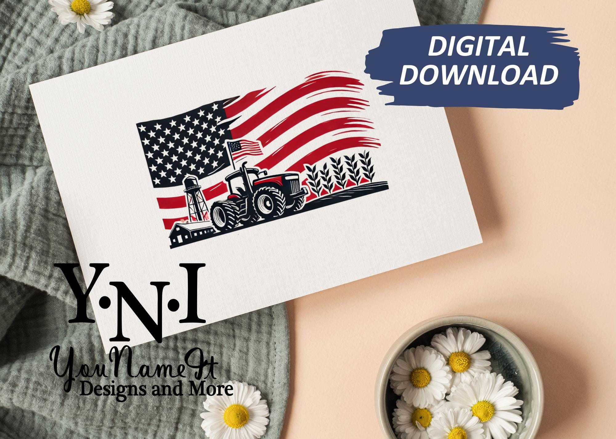 American Flag Tractor PNG | Patriotic Farm Life Digital Download - Etsy