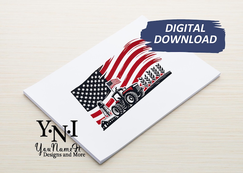 American Flag Tractor PNG | Patriotic Farm Life Digital Download - Etsy