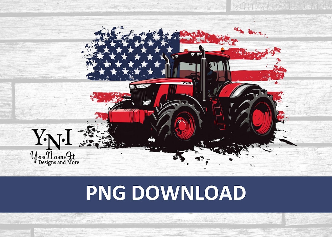 American Flag Tractor PNG | Patriotic Farm Decor | Instant Download - Etsy