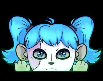 Lucario Peeker Sticker - Etsy