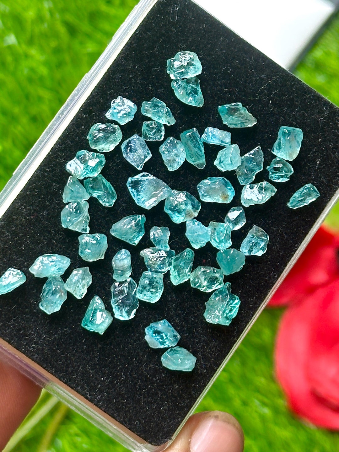 Raw Blue Apatite 45pcs | 43.25ct Natural Apatite Crystals | 9–3mm Raw ...