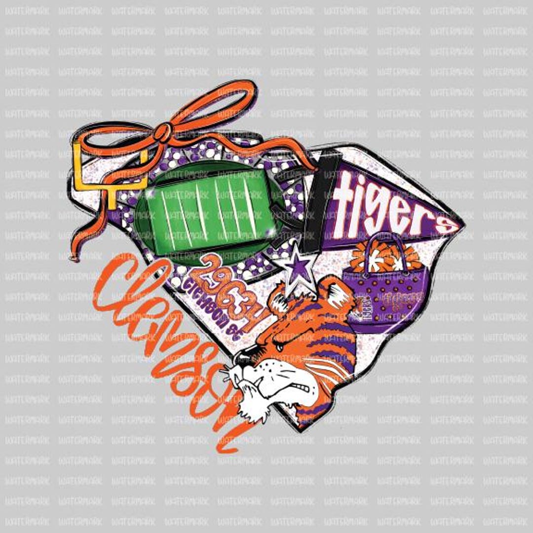 Clemson SC State Outline- Ready to Press DTF Transfer - Etsy