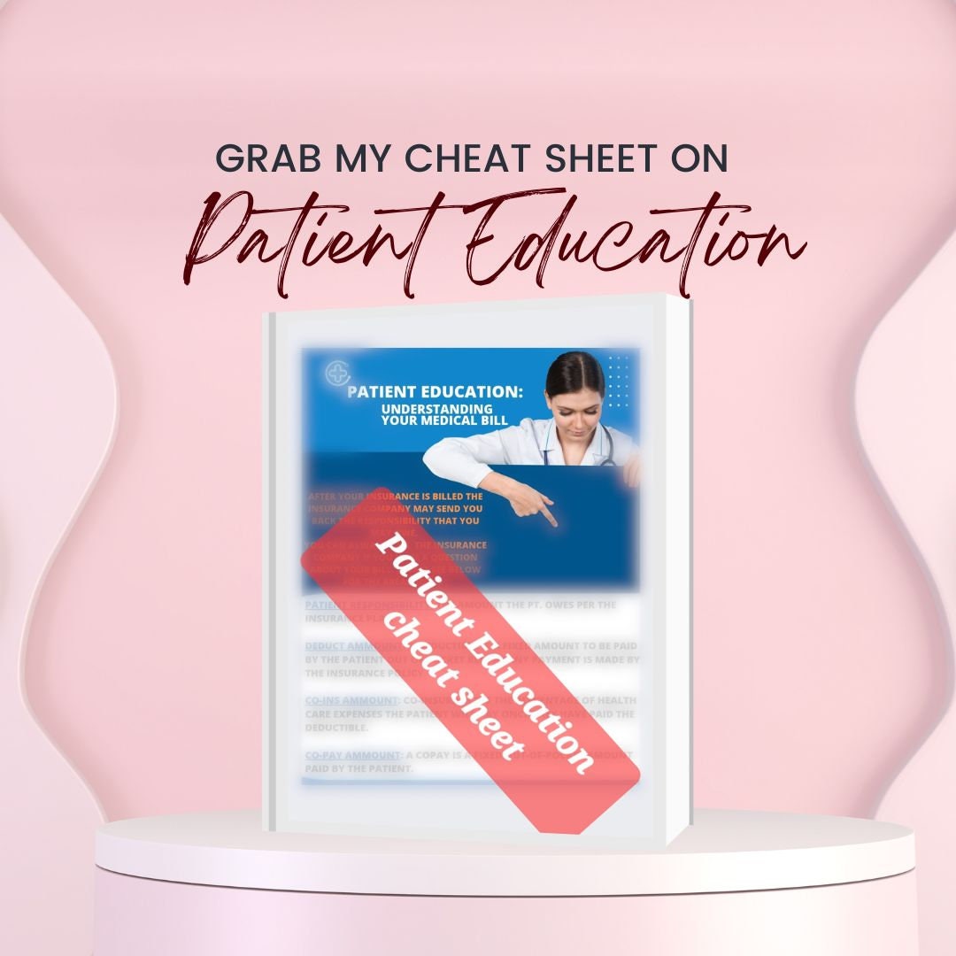 Patient Education Cheat Sheet: Understanding Your Medical Bill - Etsy