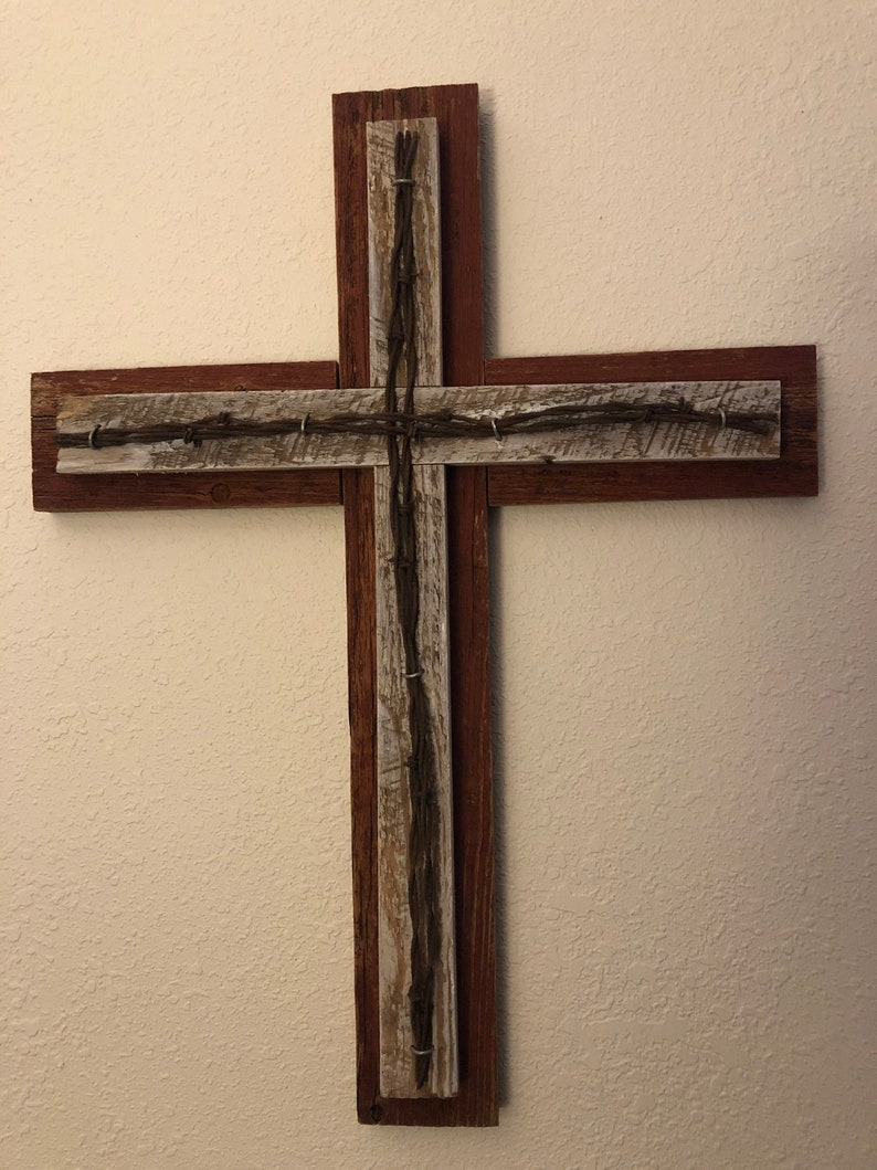 LARGE Rustic Repurposed Barn Wood Cross - Etsy