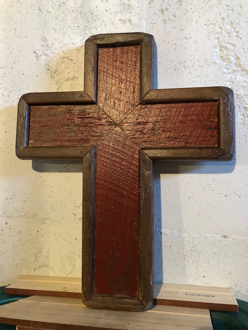 LARGE Rustic Repurposed Barn Wood Cross - Etsy