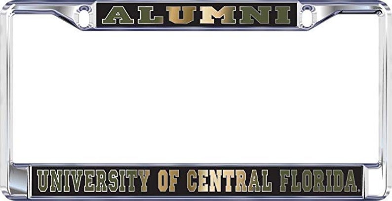 UCF Knights Mirrored Chrome License Plate Tag Frame Domed - Etsy