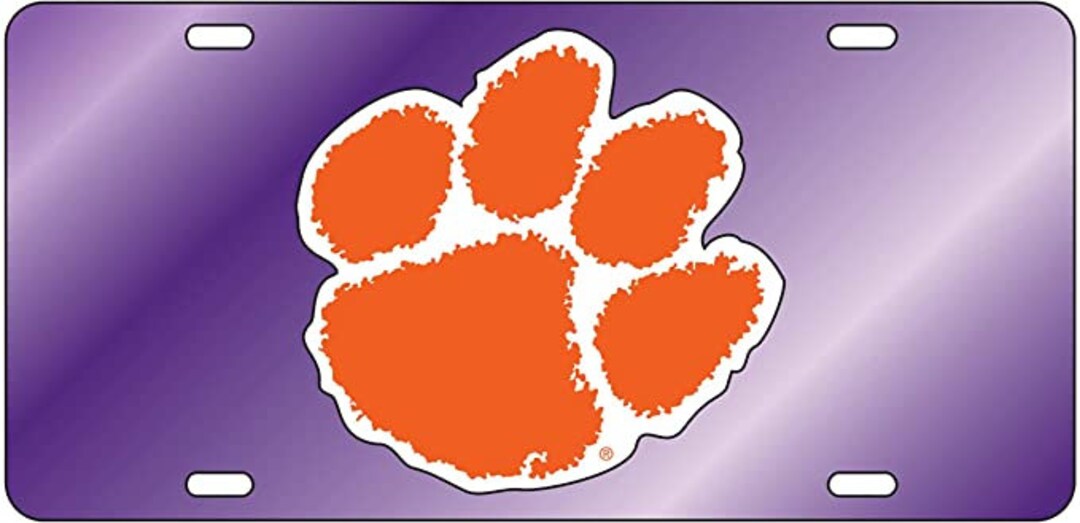 Clemson Tigers Reflective License Plate / Car Tag NCAA - Etsy