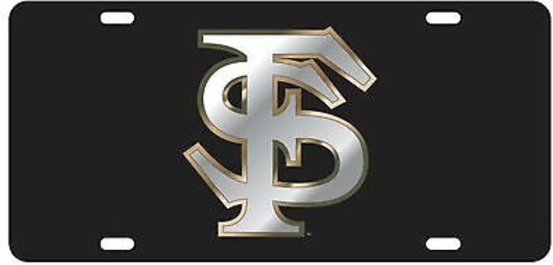 Florida State Seminoles, FSU License Plate Inlaid Mirrored Car Tag ...