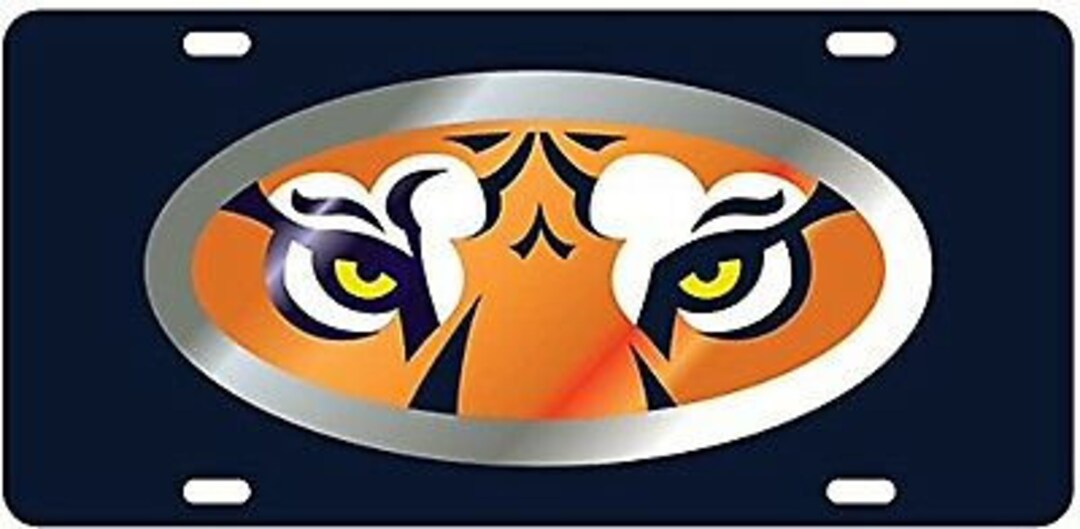 Auburn Tigers Laser Cut Tiger Eyes License Plate / Car Tag Licensed ...
