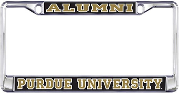 Purdue Boilermakers License Plate Tag Frame Domed NCAA Alumni | Etsy