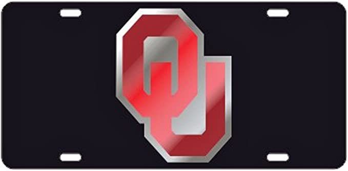 Oklahoma Sooners , OU License Plate Inlaid Mirrored Car Tag Licensed ...