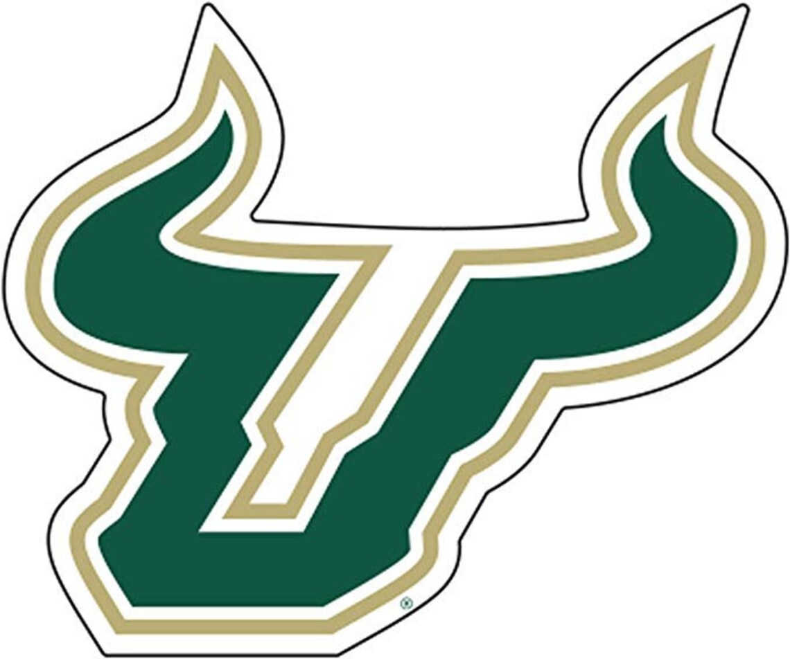 USF South Florida Bulls 3" Premium Vinyl Decal Licensed NCAA Set of 2 ...