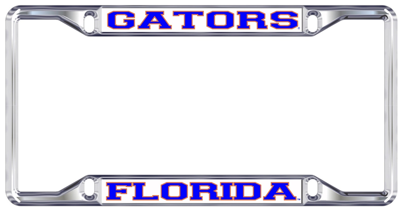 Florida White Domed License Plate Frame Gators - Etsy