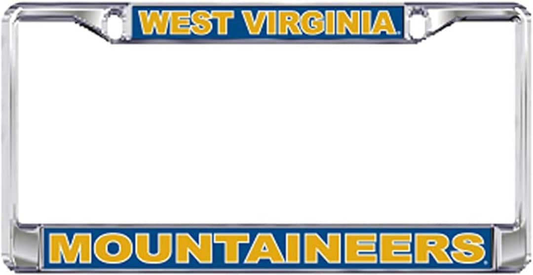 West Virginia Mountaineers License Plate Tag Frame Domed NCAA - Etsy