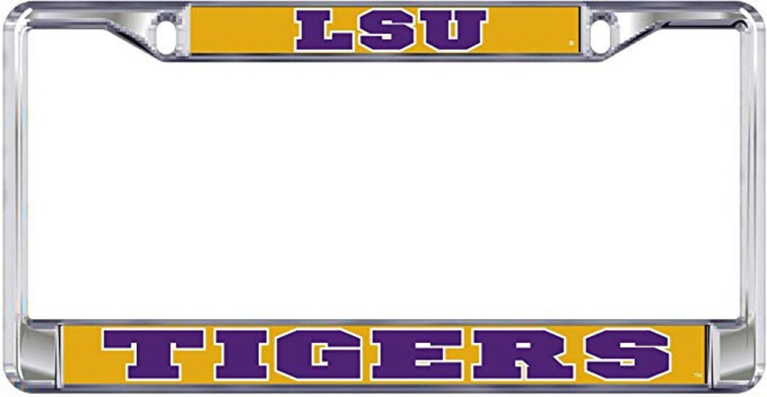 LSU Tigers License Plate Tag Frame Domed NCAA - Etsy