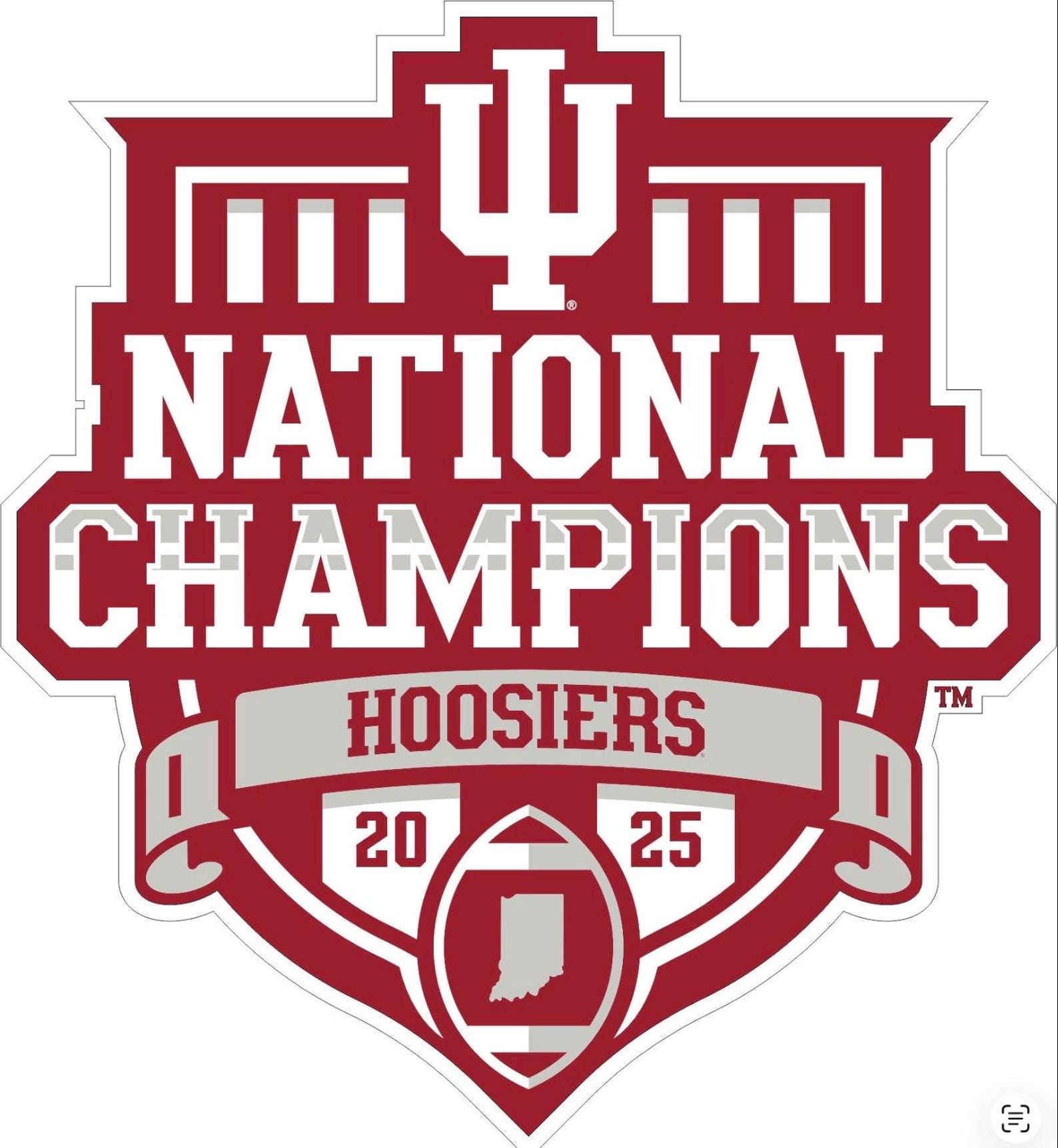 IU, Indiana Hoosiers 2025 National Championship Decal Set Licensed NCAA ...