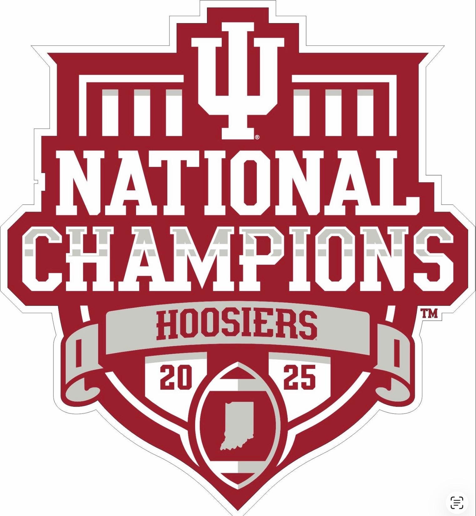 IU, Indiana Hoosiers 2025 National Championship Decal Set Licensed NCAA ...