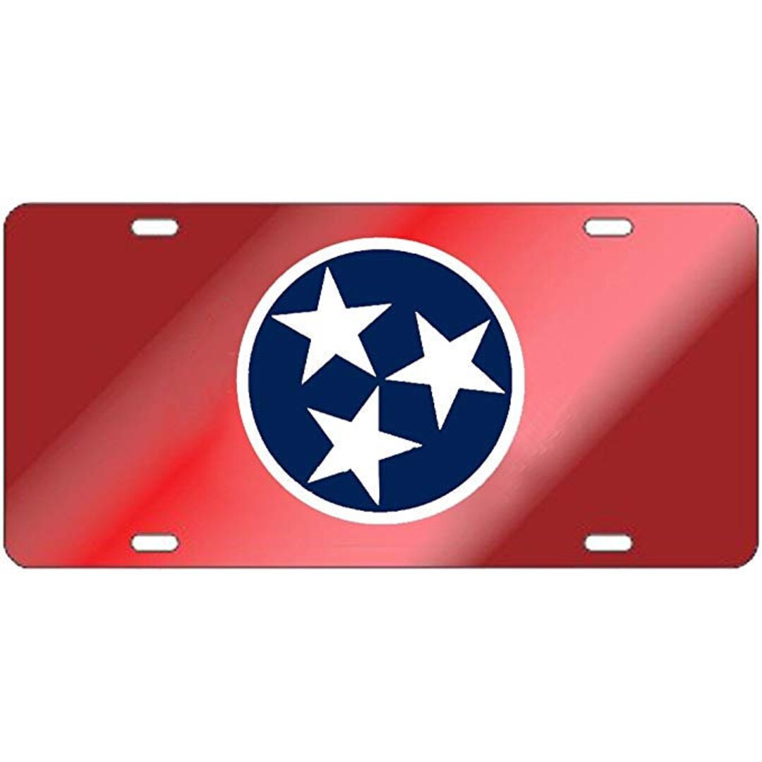 Tennessee Volunteers Tri Star License Plate / Car Tag Red Licensed NCAA ...