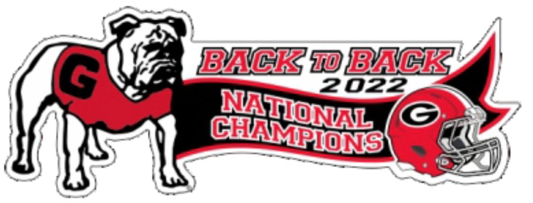 Georgia Bulldogs UGA 12” Premium Vinyl Decal Licensed 2022 National ...